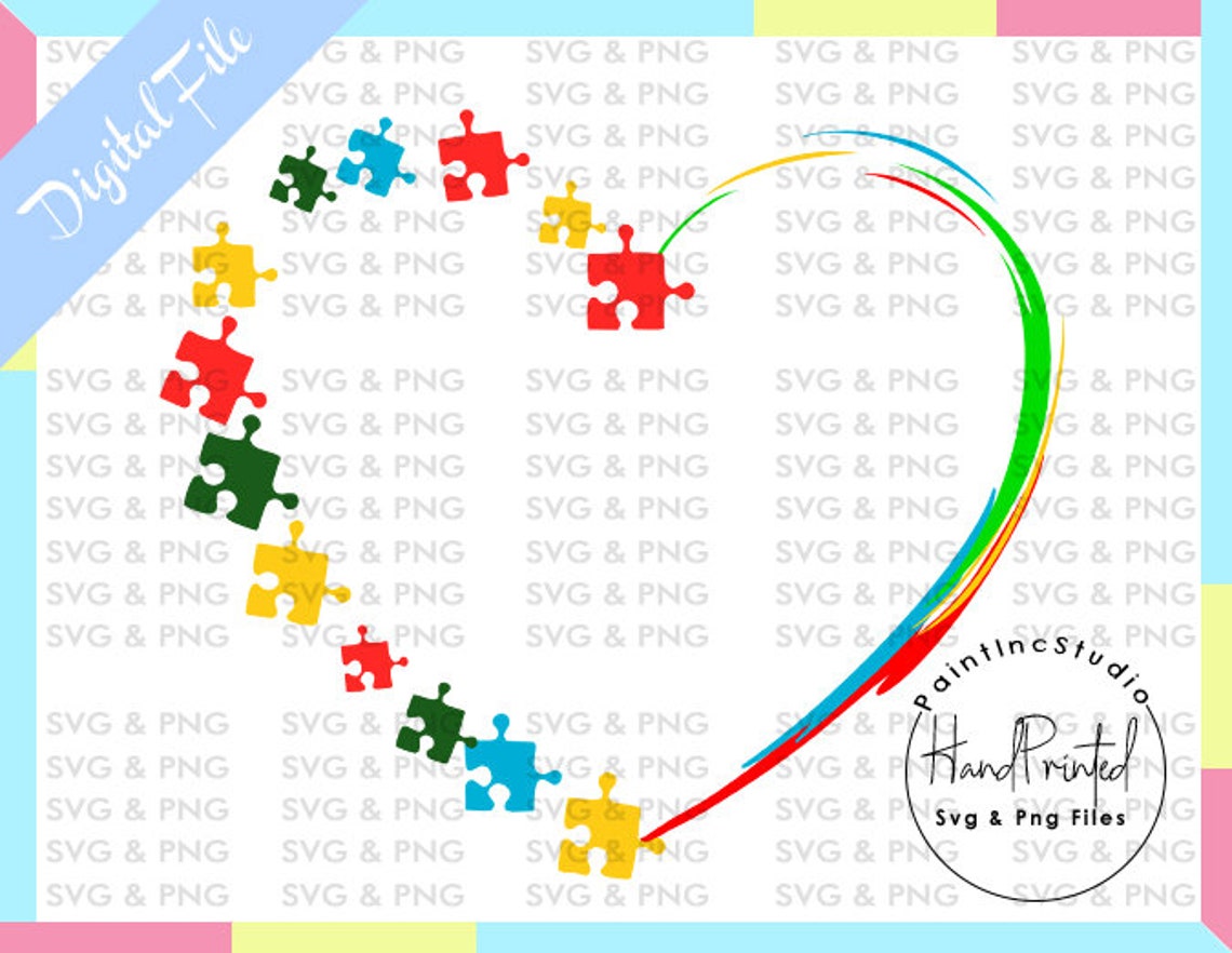 Heart Autism Puzzle,heart Puzzle,autism Awareness Png,autism Decal ...