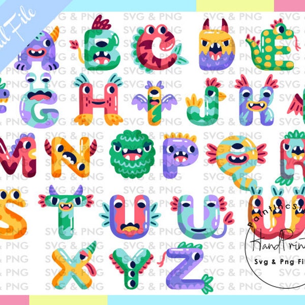 Monster Alphabet - Etsy