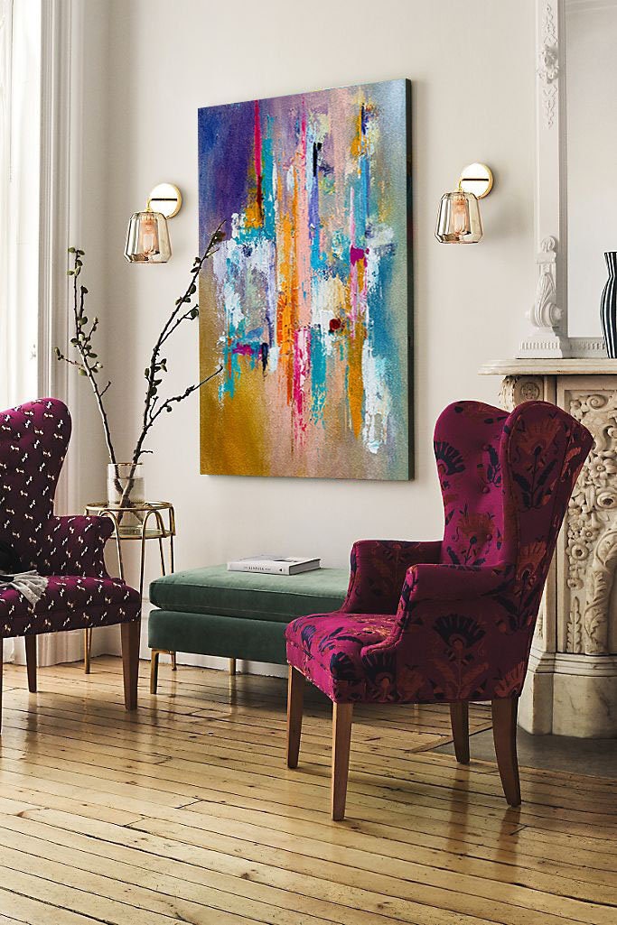 Colorful Acrylic Abstract Paintinglarge Wall Artabstract | Etsy