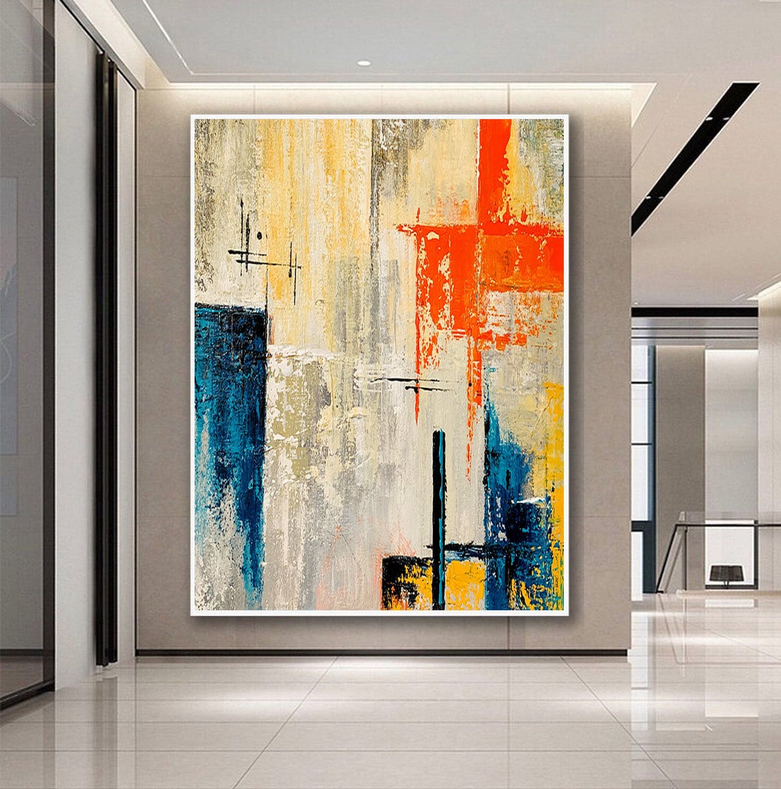 Extra Large Landscape Wall Art.textured Abstract Painting.modern ...