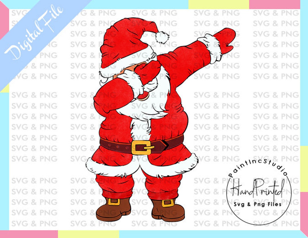 Santa Dancing Dab Step,christmas Design,christmas Clipart,santa ...