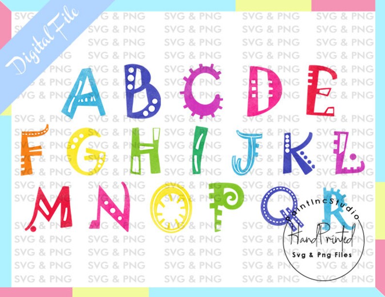 26 Alphabet Pngalphabet Clipartpngalphabetsublimation - Etsy