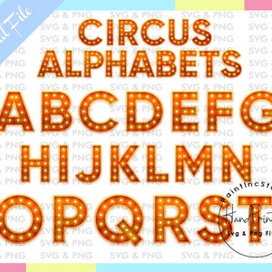 Circus Sublimation Png,circus Alphabet,alphabet Clipart,circus Font,png ...