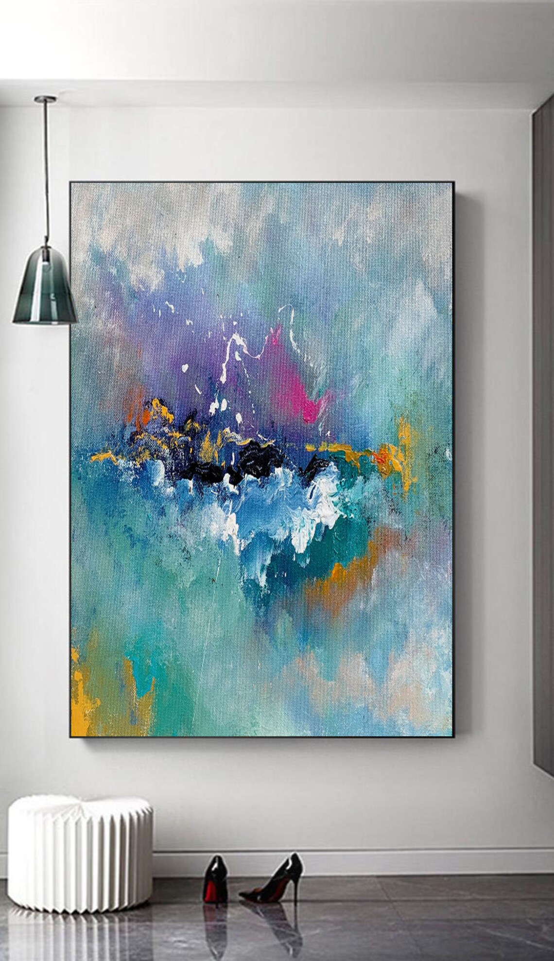 Colorful Abstract Painting,extra Large Painting,large Wall Art,oversize ...