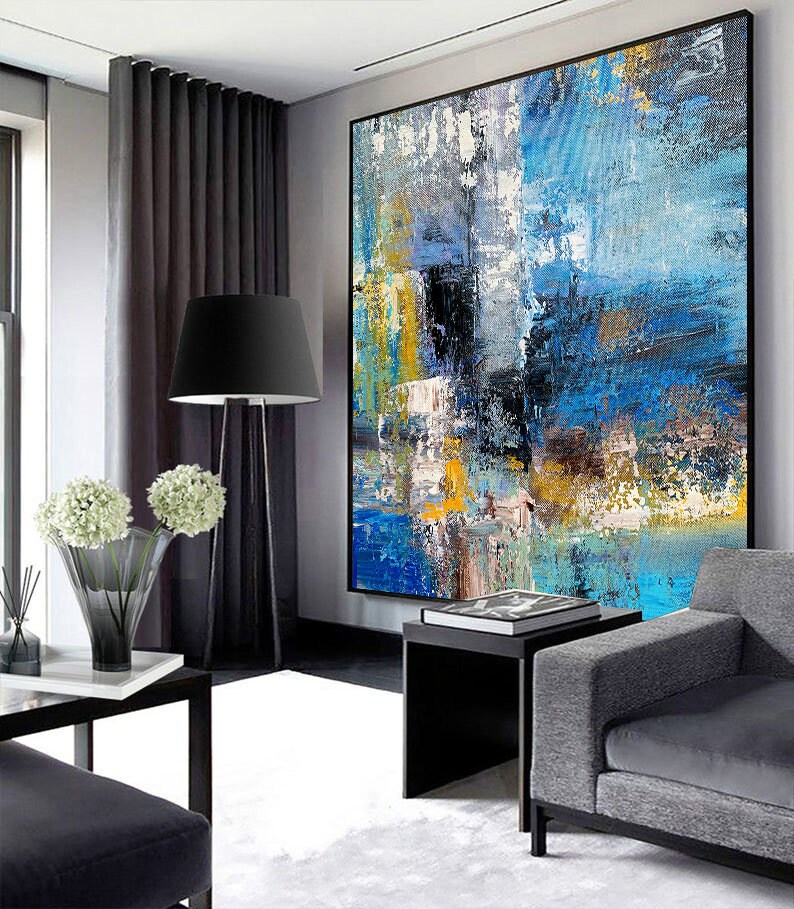 Large Abstract Painting Extra Large Canvas Wall Art Oversize - Etsy
