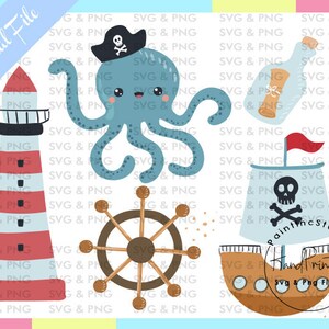 18 Watercolor Pirates Clipart Watercolor Clip Art Pireates of | Etsy