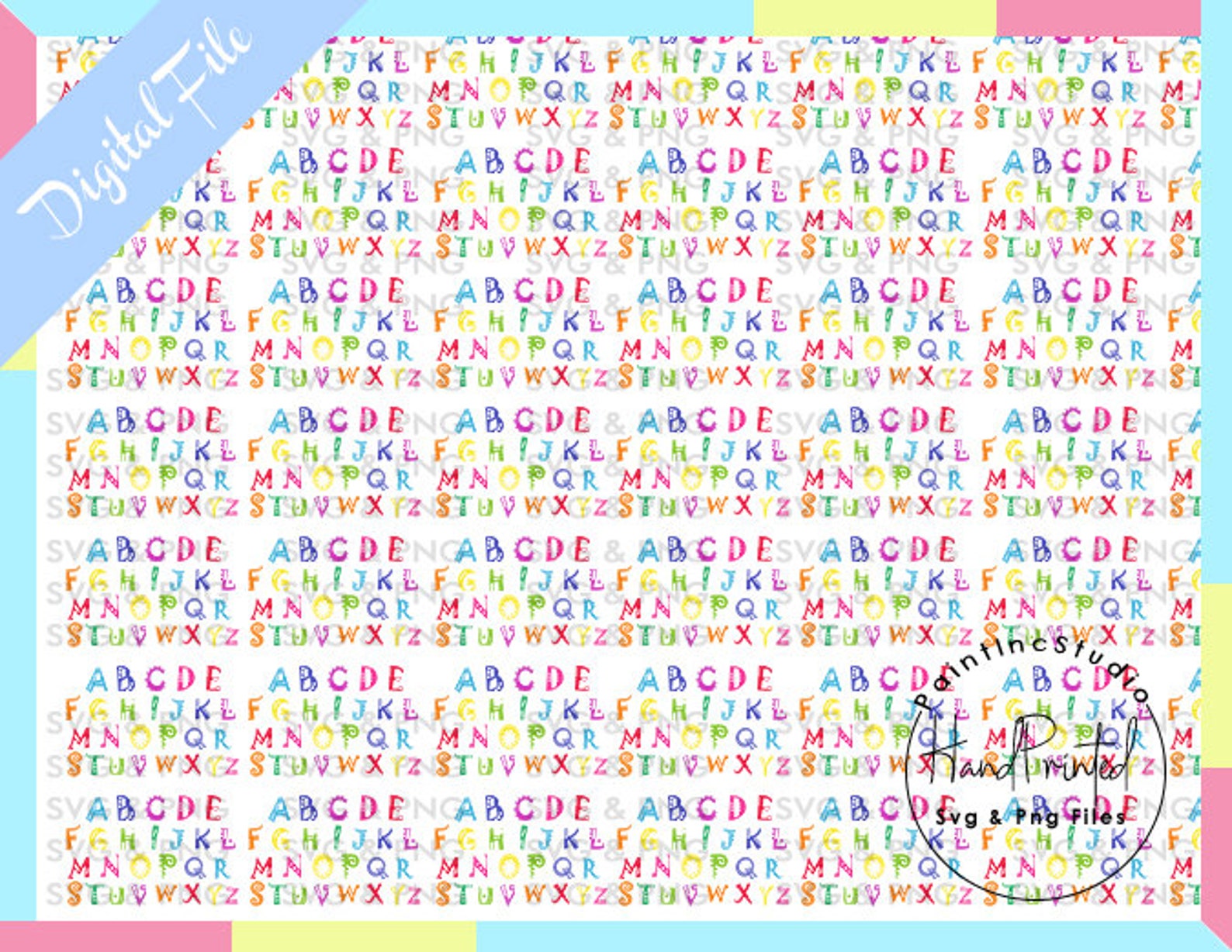 26 Alphabet PngAlphabet ClipartPngAlphabetSublimation | Etsy