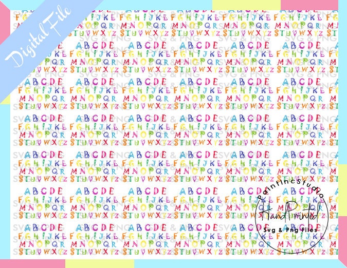 26 Alphabet PngAlphabet ClipartPngAlphabetSublimation | Etsy
