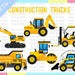 6 Watercolor Construction Trucks Sublimation PNG Design,construction ...