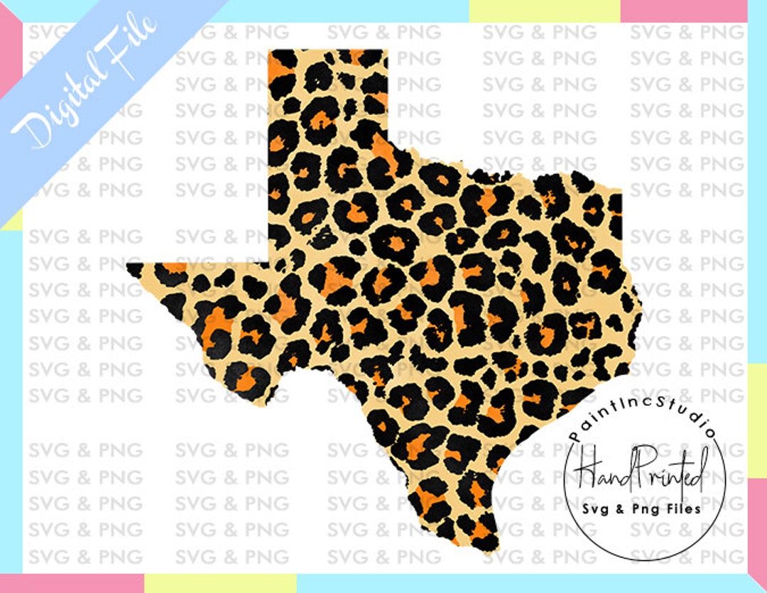 Texas Sublimation Png,leopard Print Texas,texas State Leopard,texas ...