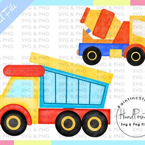 Watercolor Construction Trucks,sublimation Png,construction Clipart ...