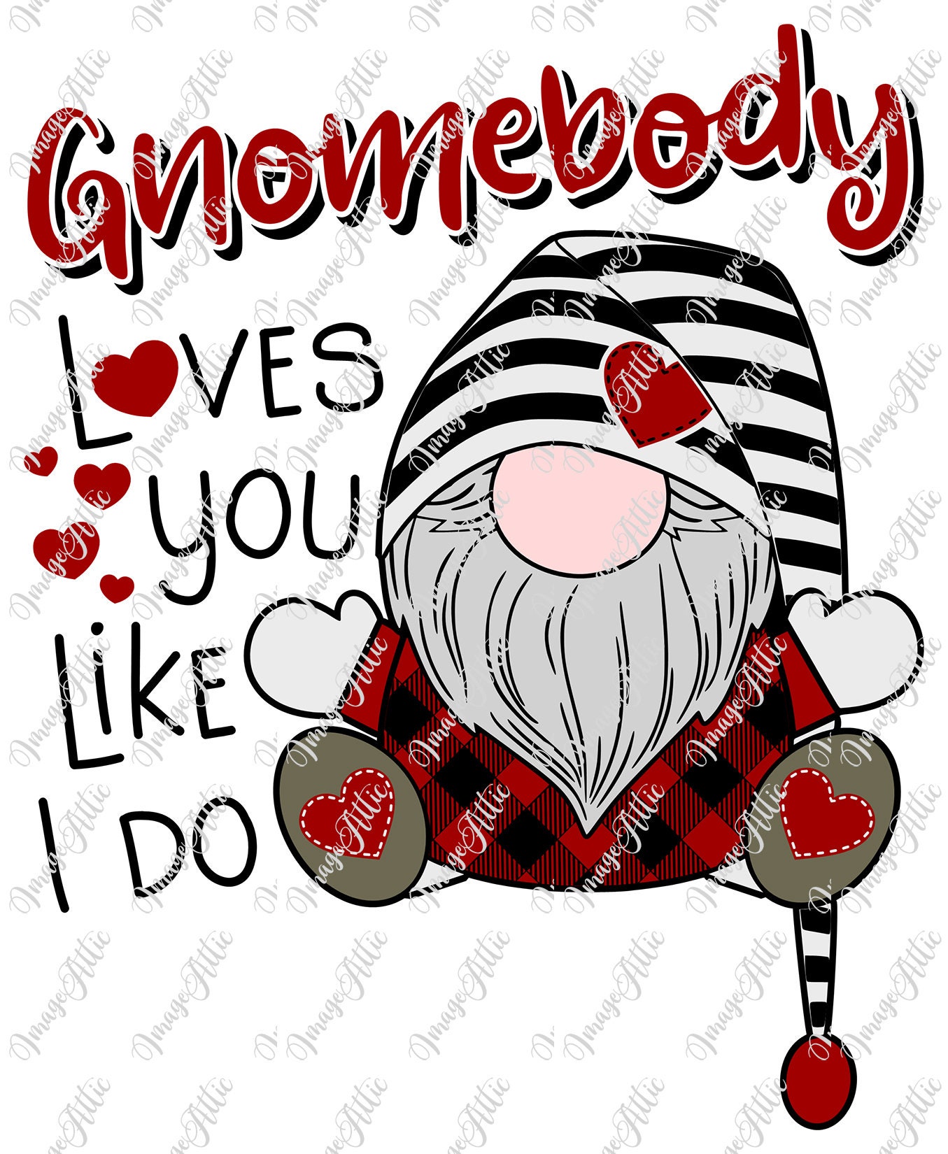 Gnomebody Loves You Like I Do Waterslide Decal Clear - Etsy Norway