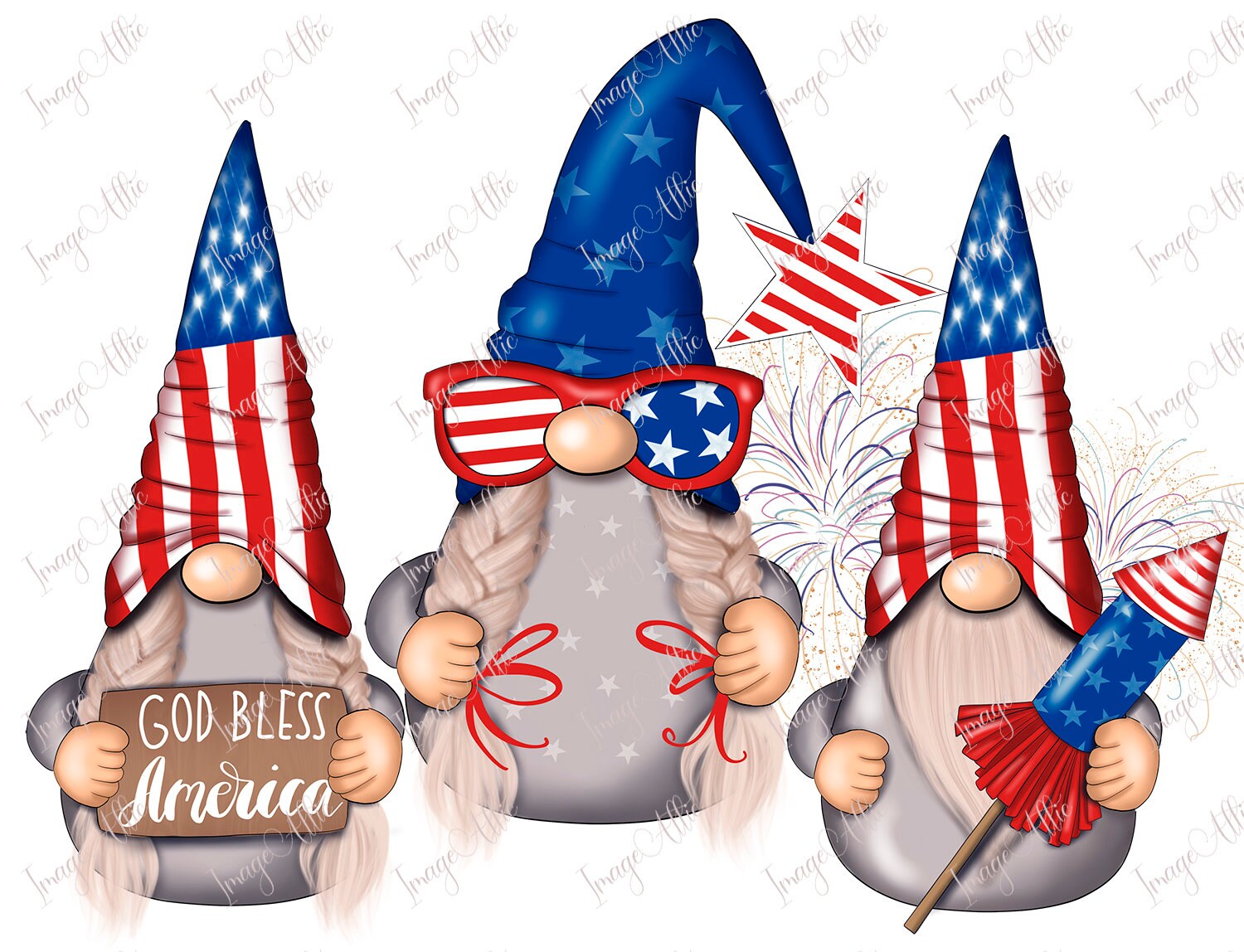 Happy Independence Day Gnomes- 4th of July - Celebration - Waterslide ...