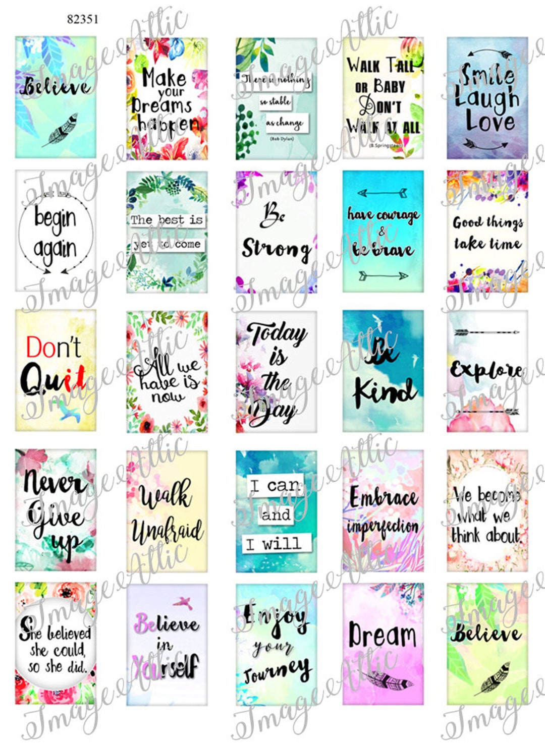 Encouraging Words - Waterslide Decal - Clear - READY TO USE - W82351 - Etsy