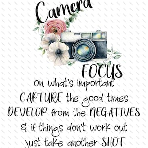 Life is Like a Camera Waterslide Decal Clear READY TO - Etsy