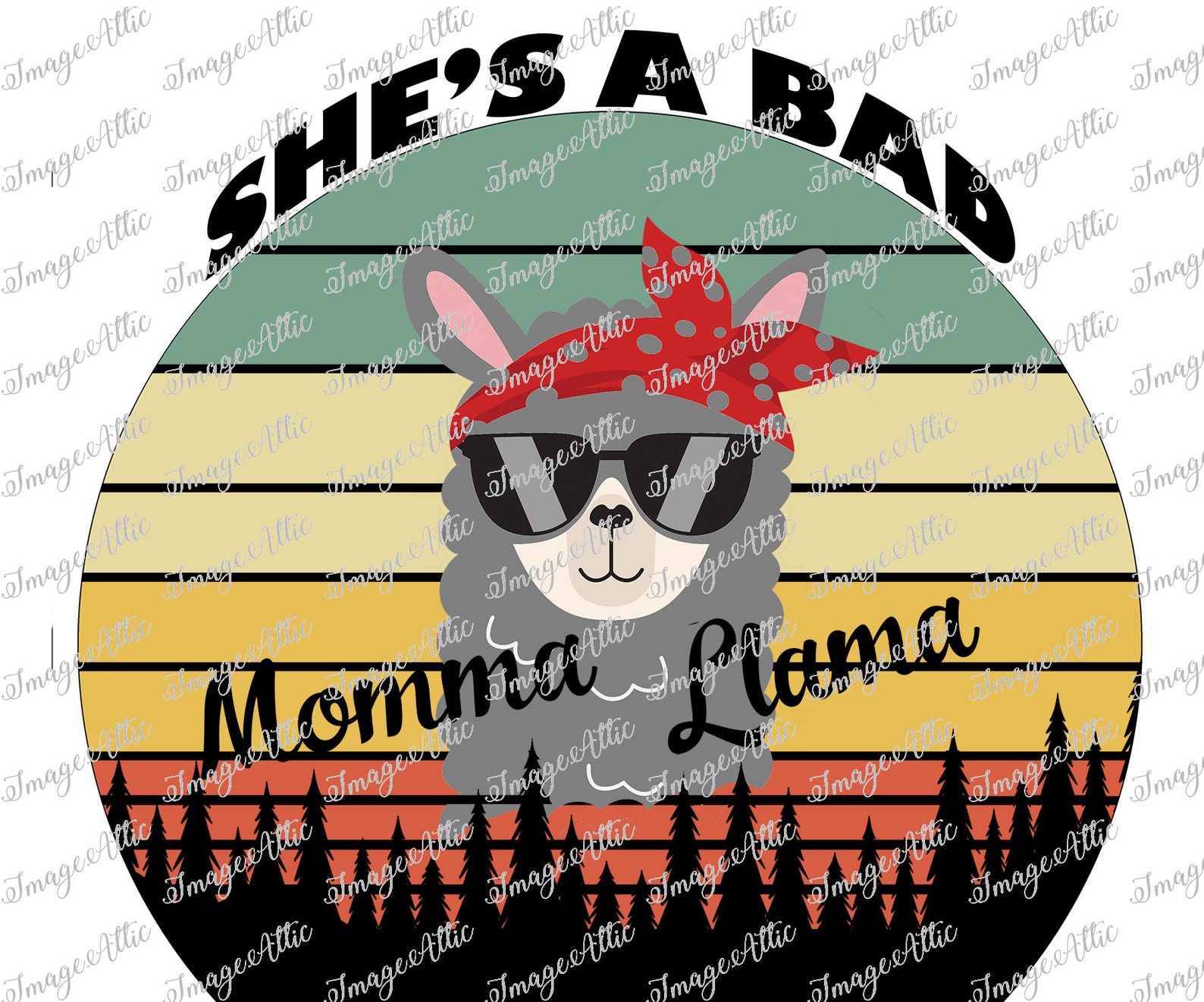 She's A Bad Lama Mama Waterslide Decal Clear READY - Etsy