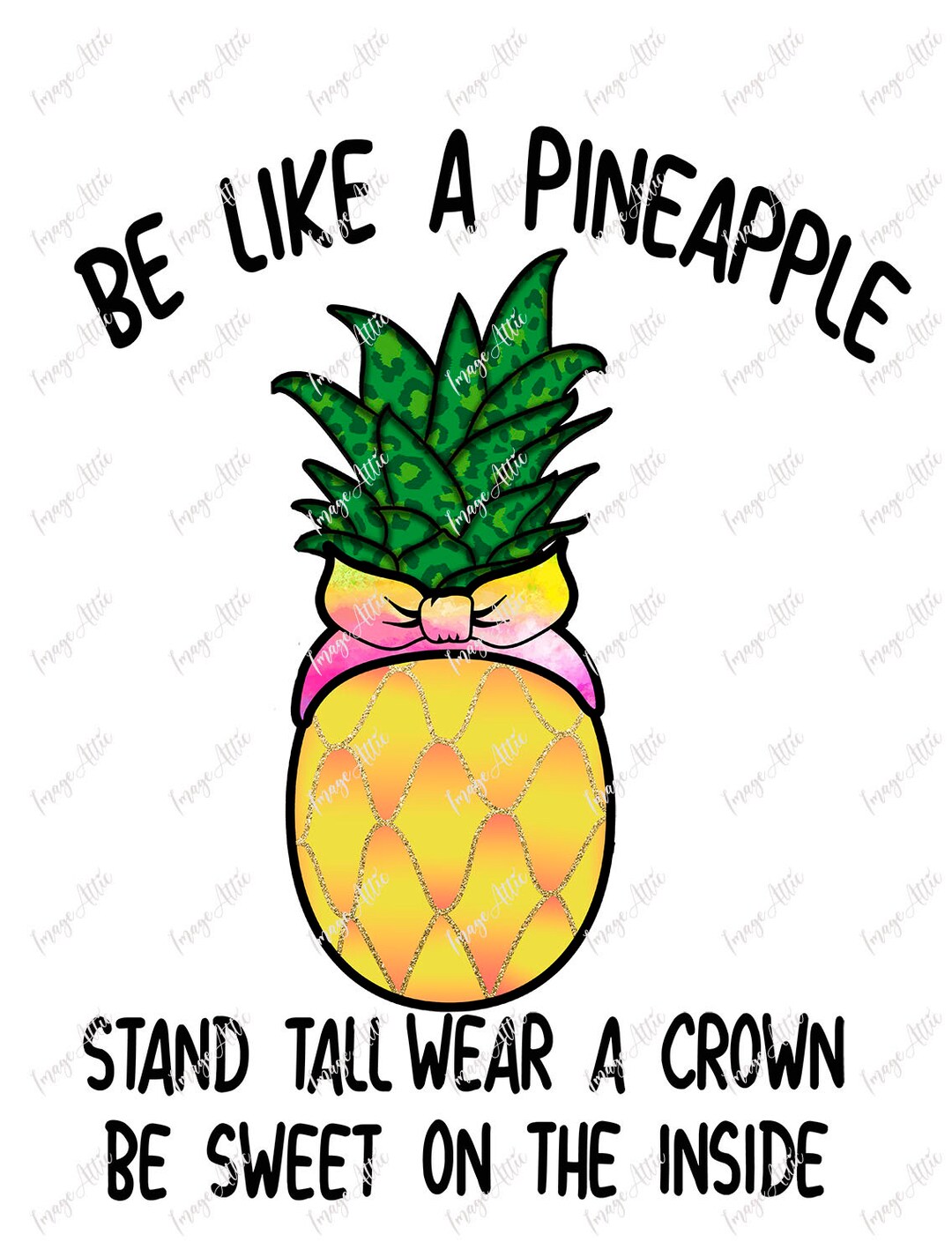 Be Like a Pineapple Waterslide Decal Clear READY TO USE Live Life 23270 ...