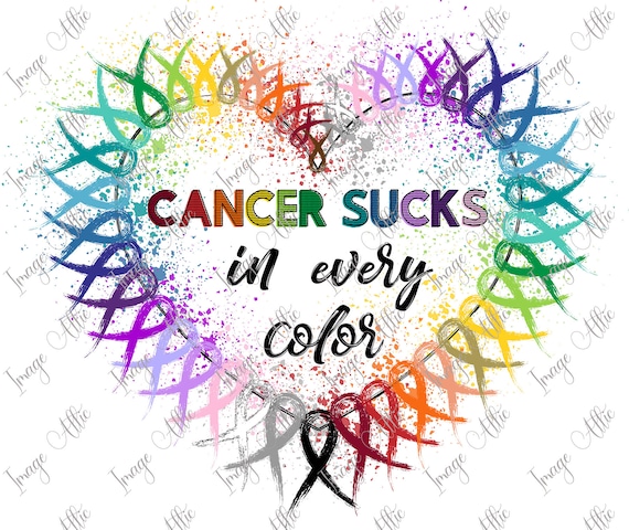 Cancer Sucks in Every Color Waterslide Decal Clear Yeti | Etsy