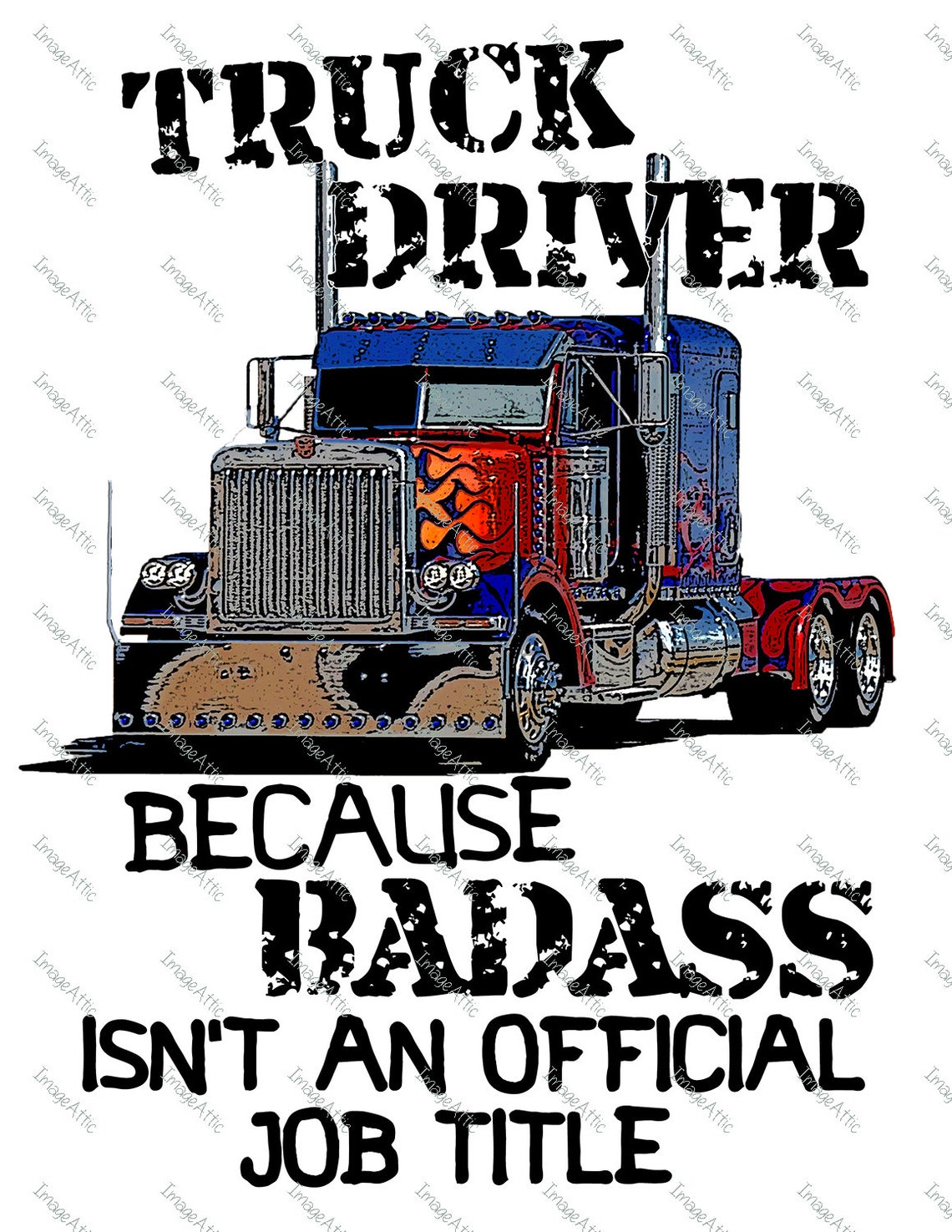 Bad Ass Truck Driver Waterslide Decal Clear READY TO USE | Etsy