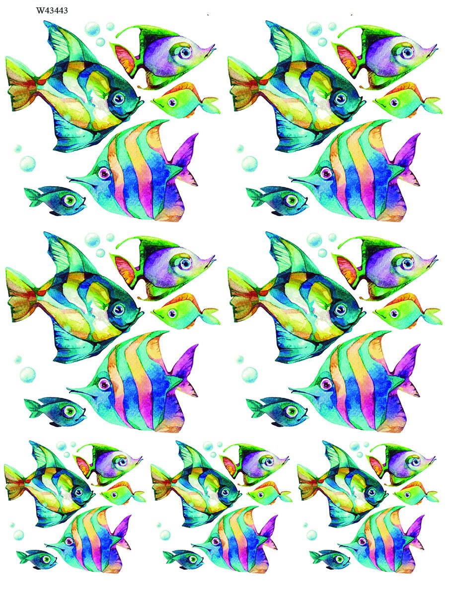 Waterslide Decal Clear READY TO USE watercolor Tropical | Etsy