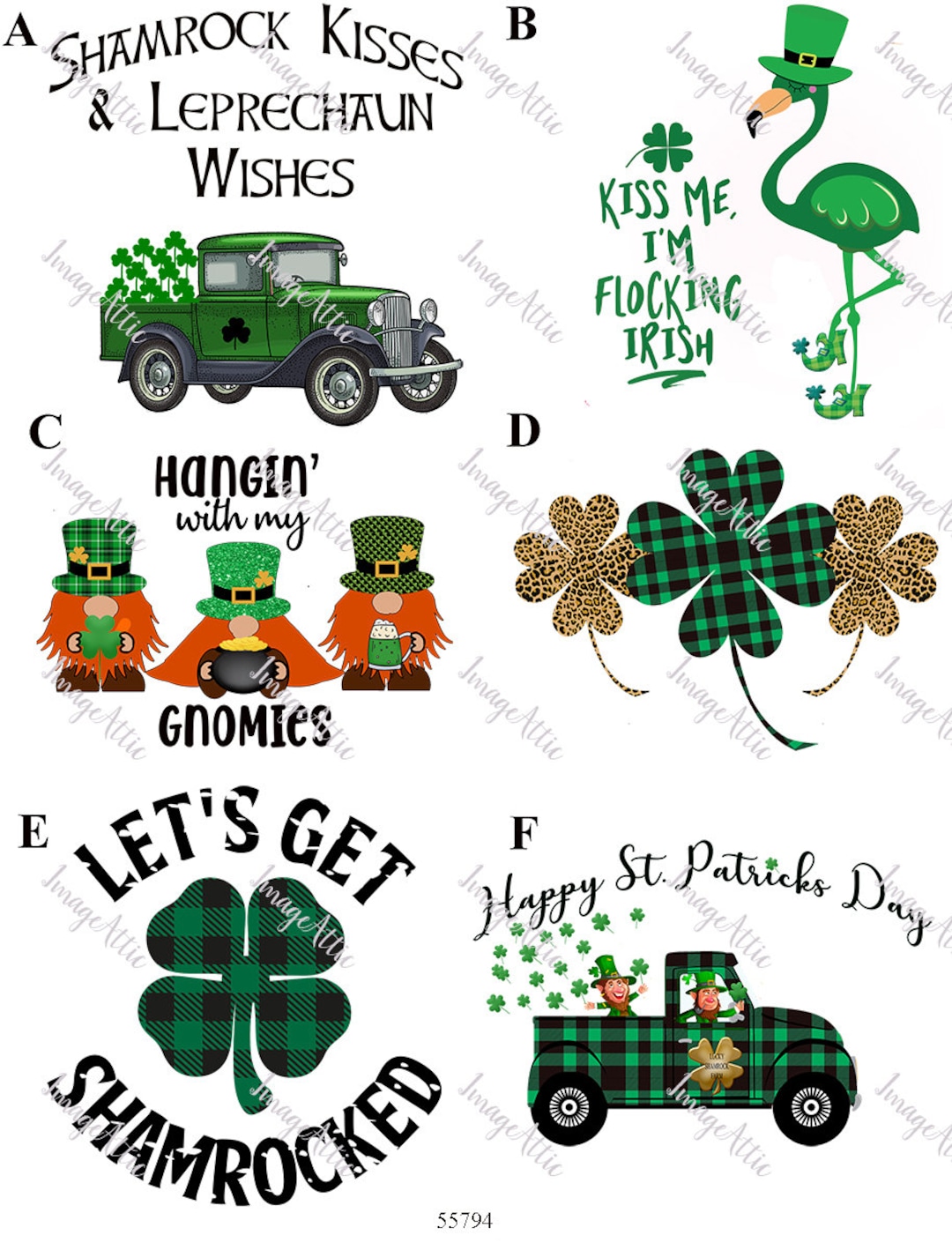 Happy St. Patricks Day ~ Ready to Use ~ Waterslide Decals ~ Water Slide ...