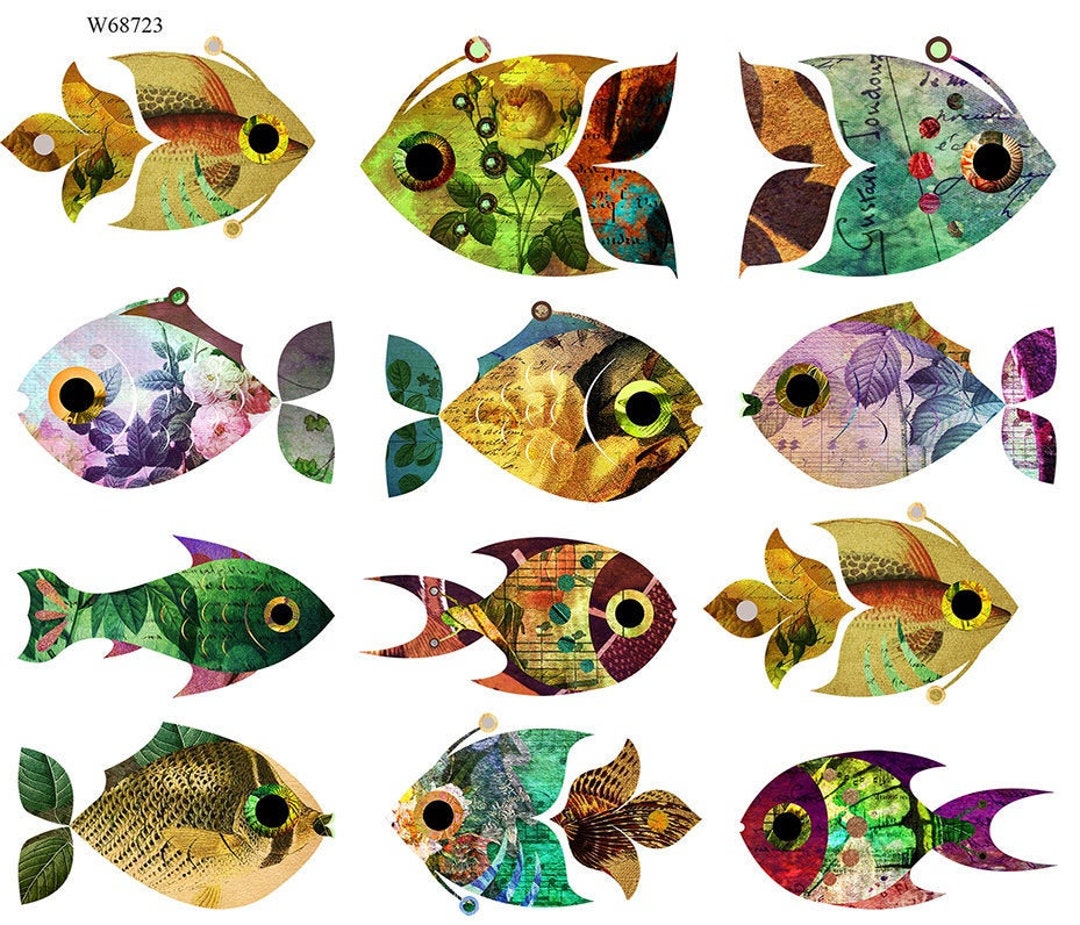 Waterslide Decal - Clear - READY TO USE - Vintage Fish - W68723 - Etsy