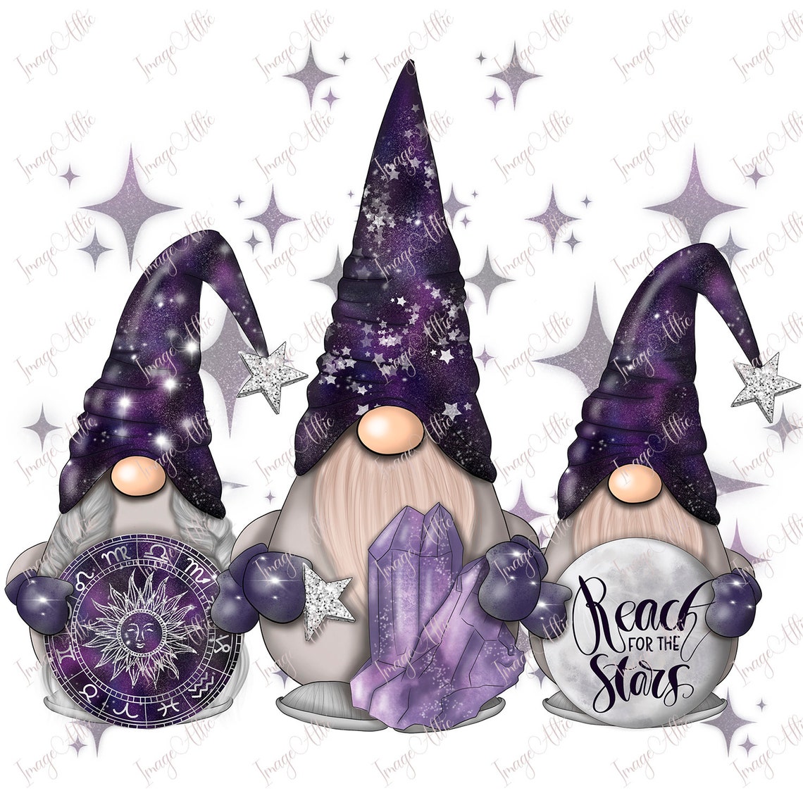 Reach for the Stars Mystic Magical Gnomes Waterslide Decal - Etsy