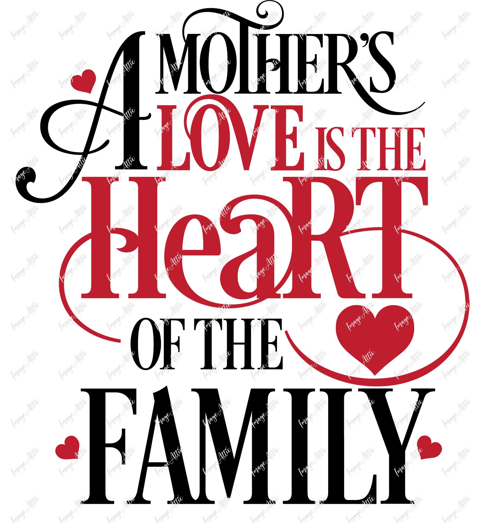 A Mother's Love Mothers Day Art Waterslide Decal Clear READY TO USE ...