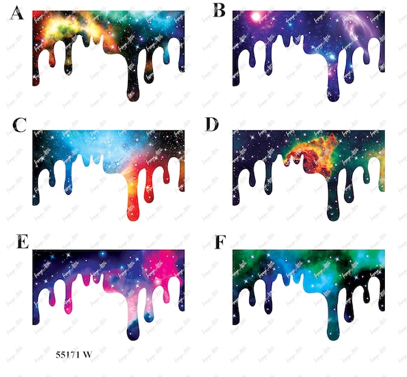 Shiny Galaxy Drips 8 Drip Sizes to Choose From Waterslide | Etsy
