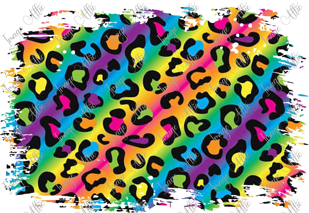 Rainbow Leopard Skin - 3 Sizes - Waterslide Decal - Clear - READY TO ...