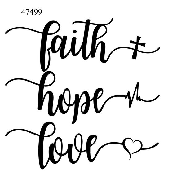 Faith Hope Love Stickers - Etsy