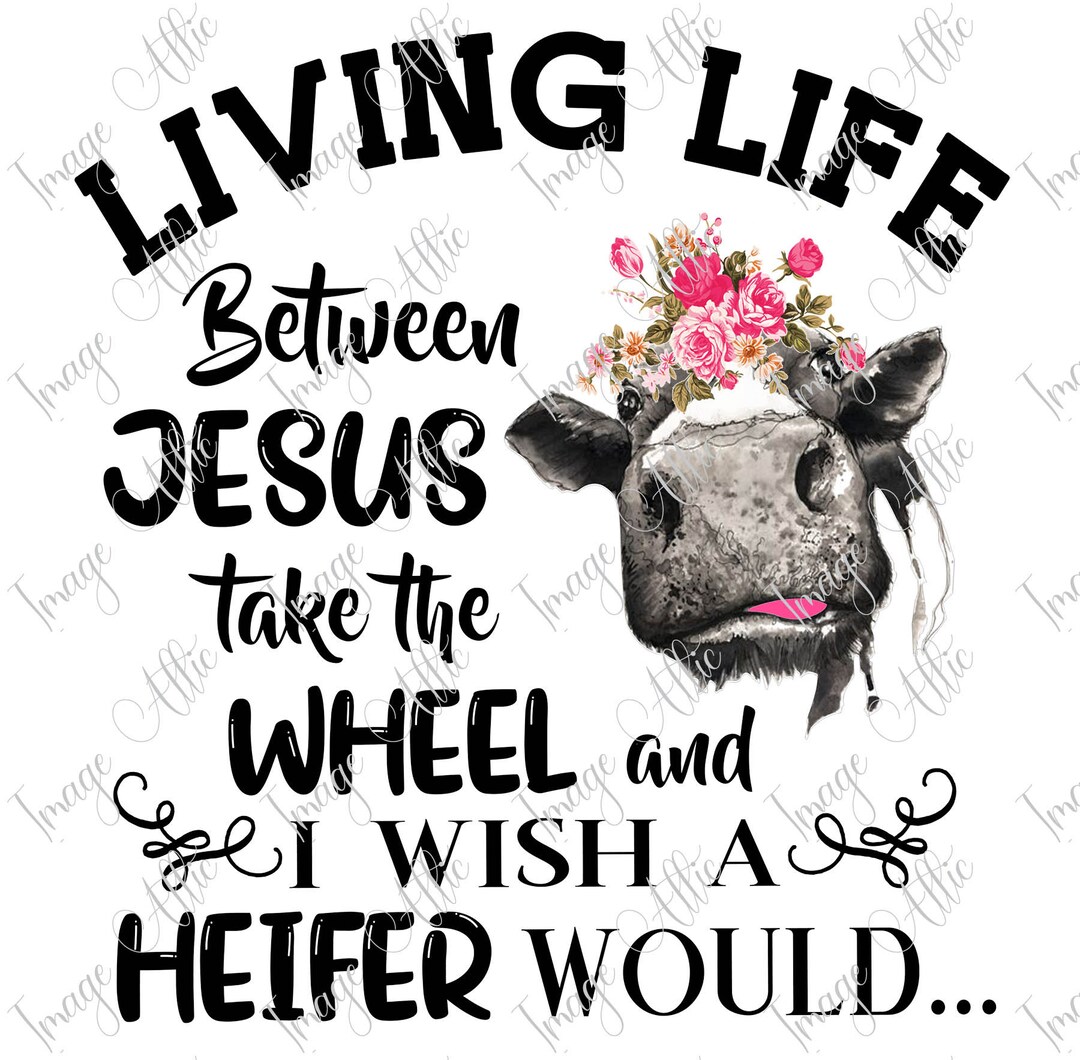 Living Life Between Jesus Take the Wheel - Waterslide Decal - Clear ...