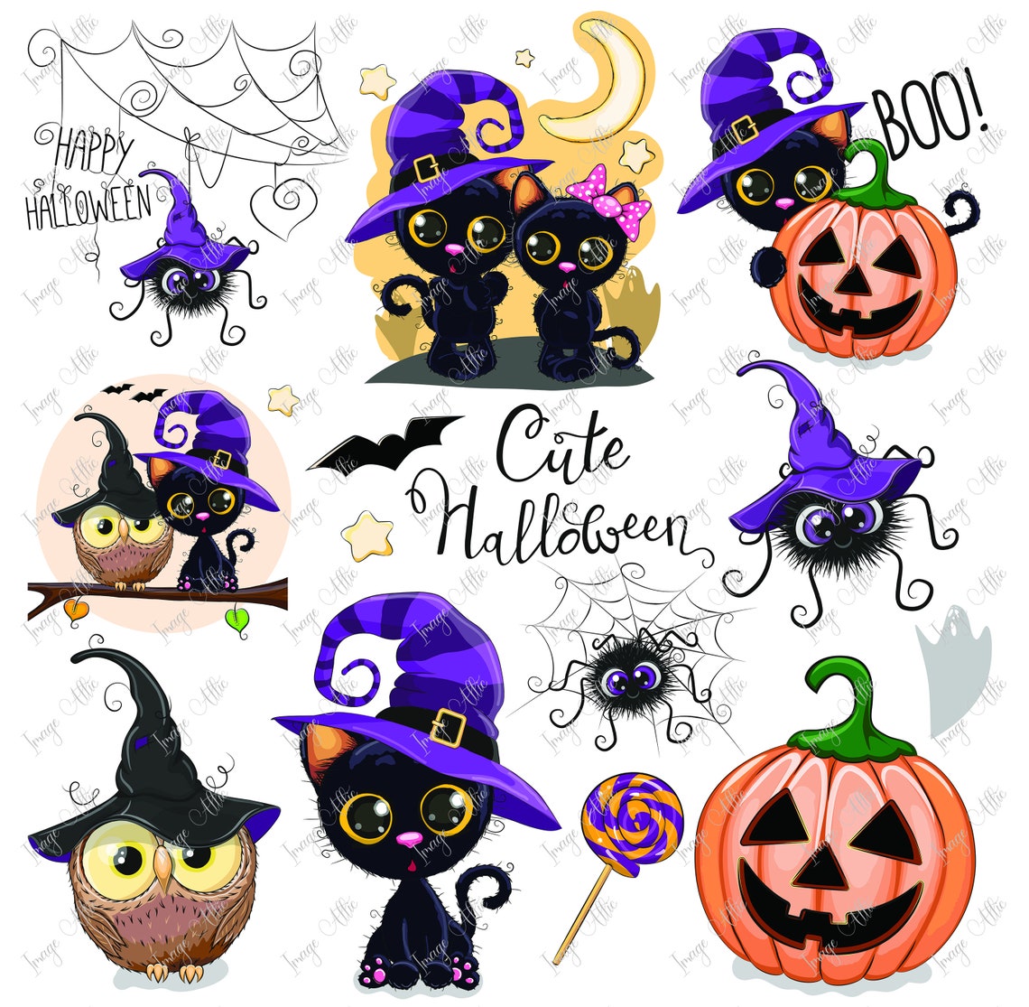 Oh so Scary Halloween Bats Ghost Skulll Pumpkins - Etsy