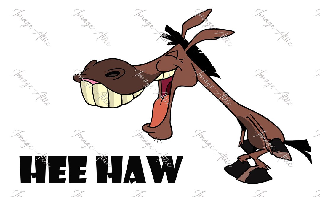 Hee Haw Donkey Waterslide Decal Clear READY TO USE Laser Printed ...