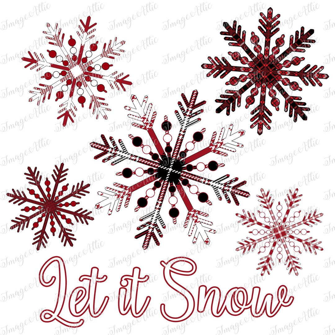 Let It Snow - Snowflakes - Waterslide Decal - Clear - READY TO USE ...
