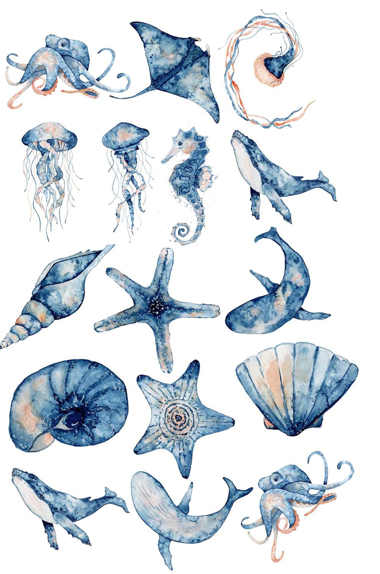 Underwater Watercolor Waterslide Decal Clear Yetti - Etsy