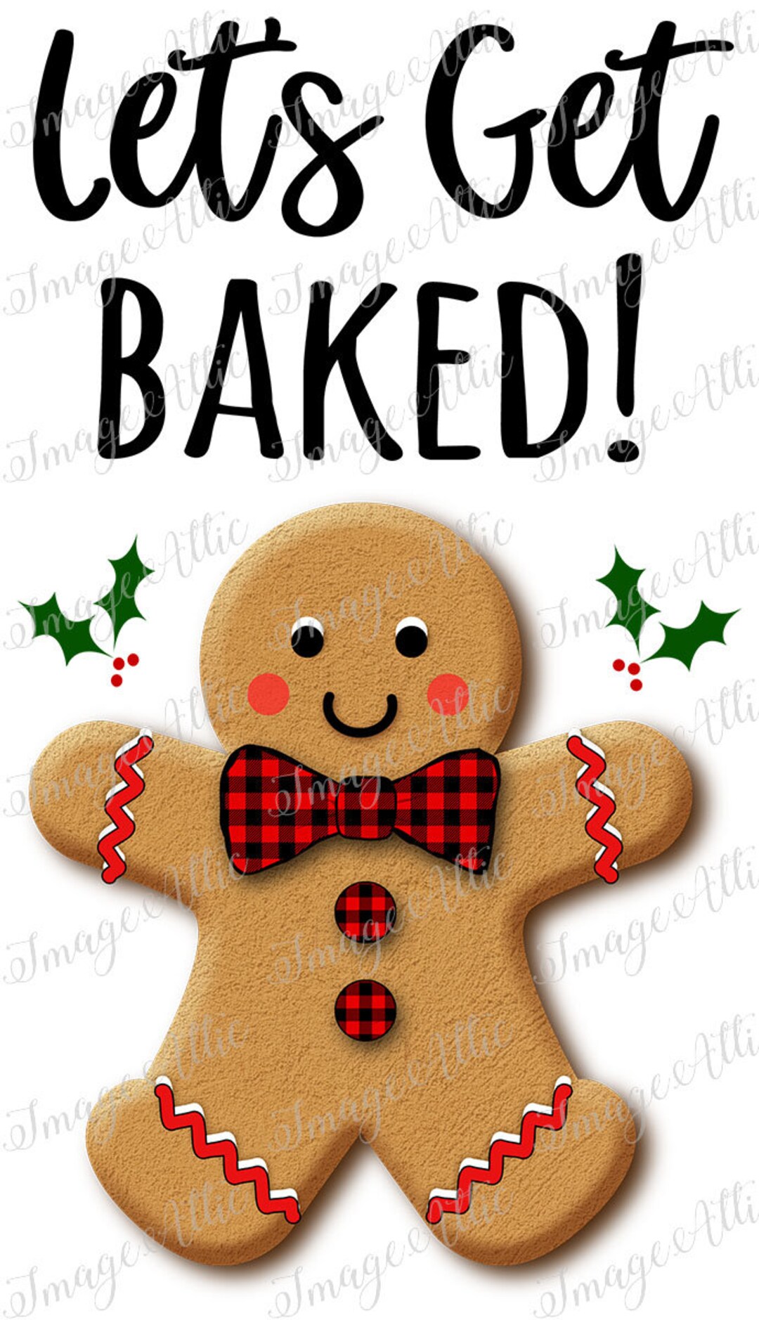 Let's Get Baked - Gingerbread Man Cookies - Waterslide Decal - Clear ...