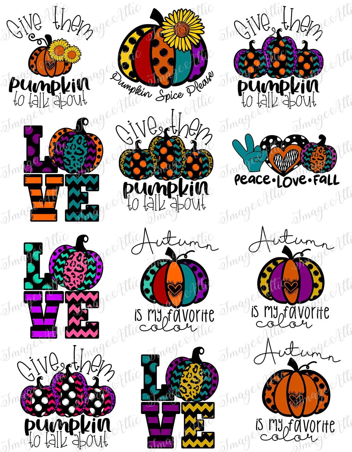 I Love Fall Halloween Waterslide Decal Clear Yeti Supply READY TO USE ...