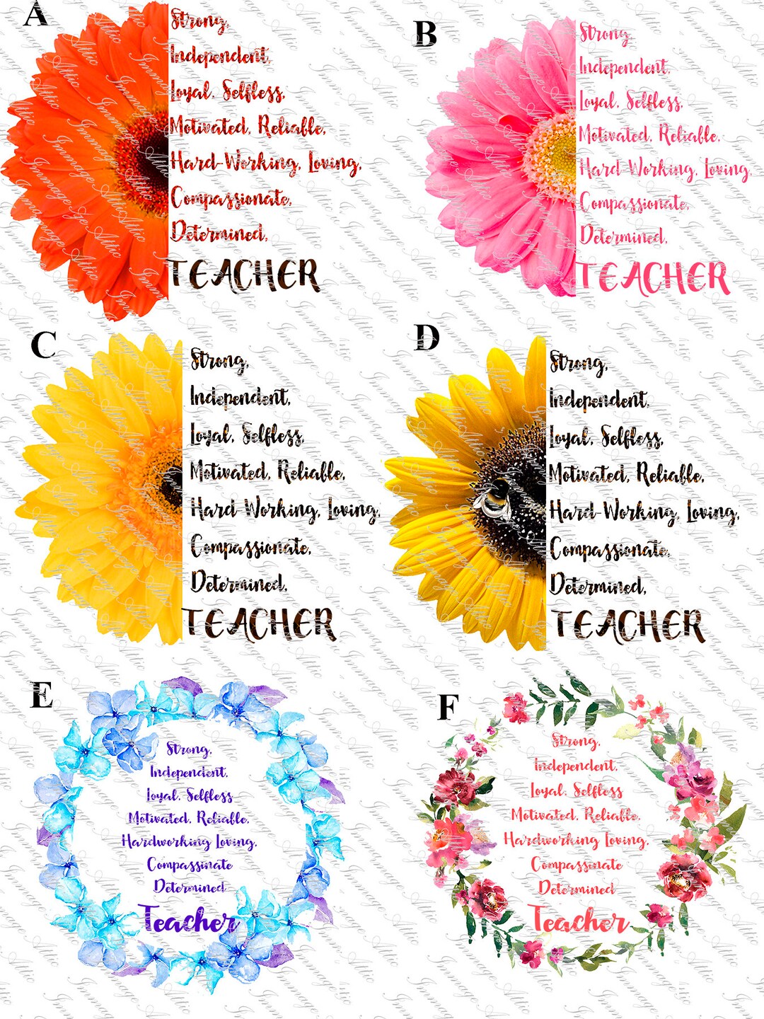 Teacher Appreciation - Sunflower - Waterslide Decal - Clear - READY TO ...