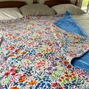 Wildflowers Multi Colored Fleece Throw Spring Summer Decor - Etsy