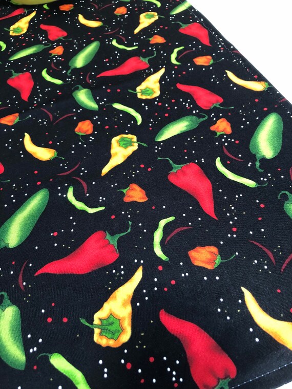 Chili Pepper Table Runner Red Green Yellow Tossed Peppers - Etsy