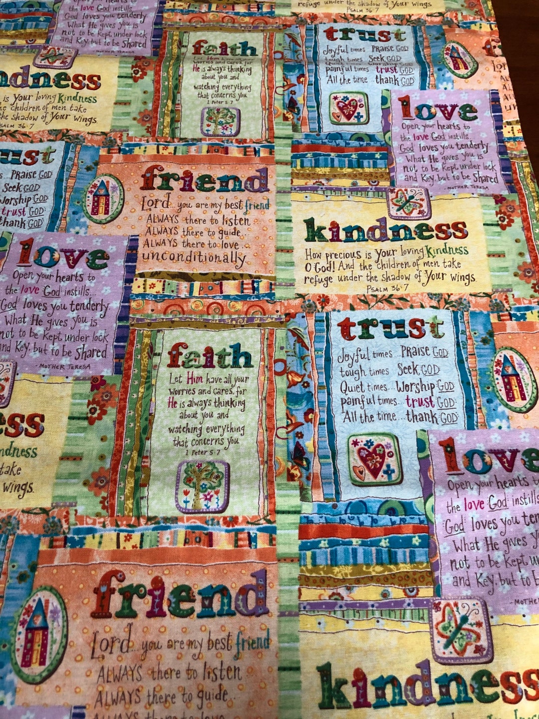 Love Faith Kindness Table Runner Religious Table Decor Christian Spring ...
