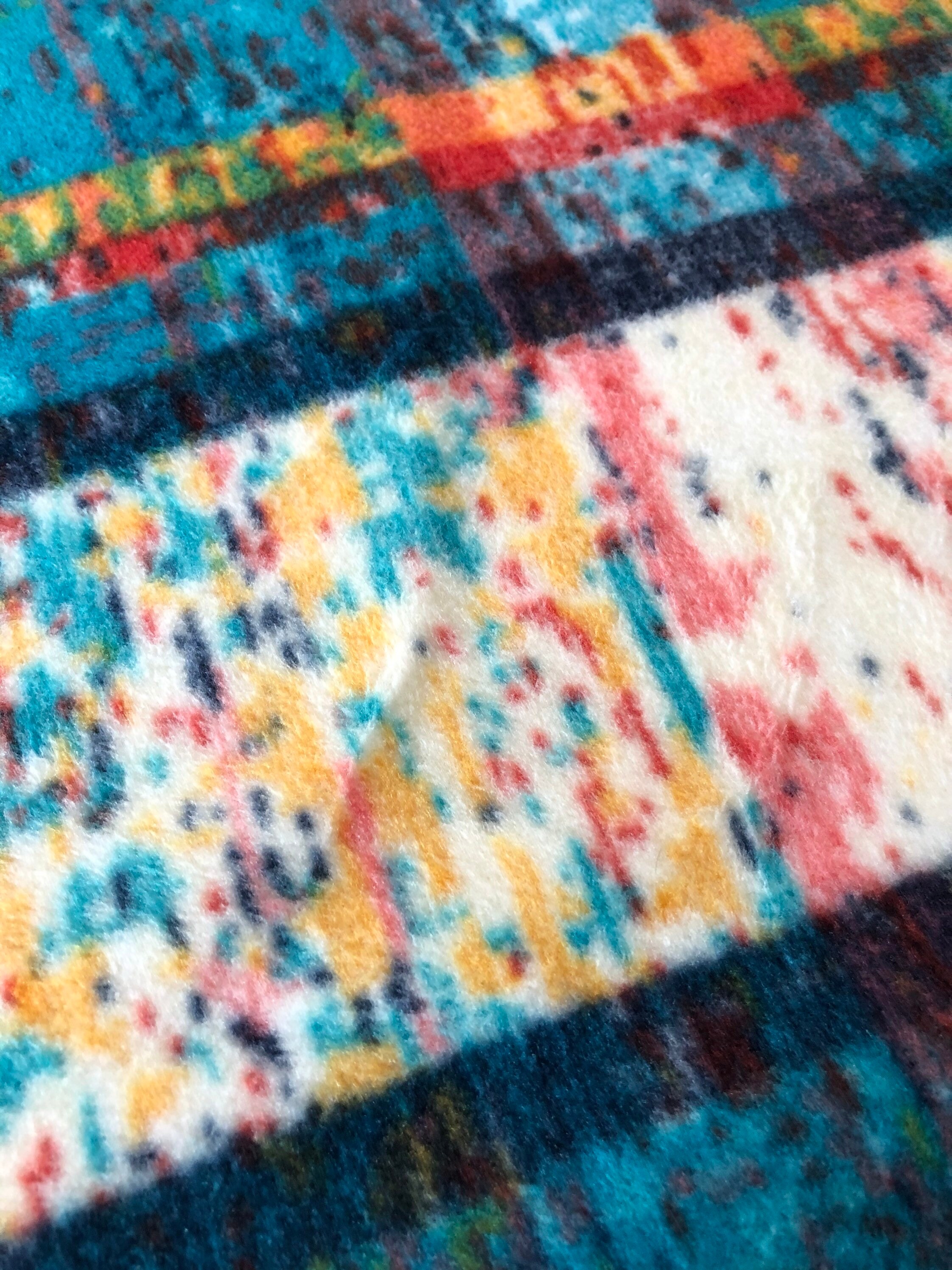 Turquoise Plaid Luxe Double Layer Fleece Throw Plaid - Etsy Ireland