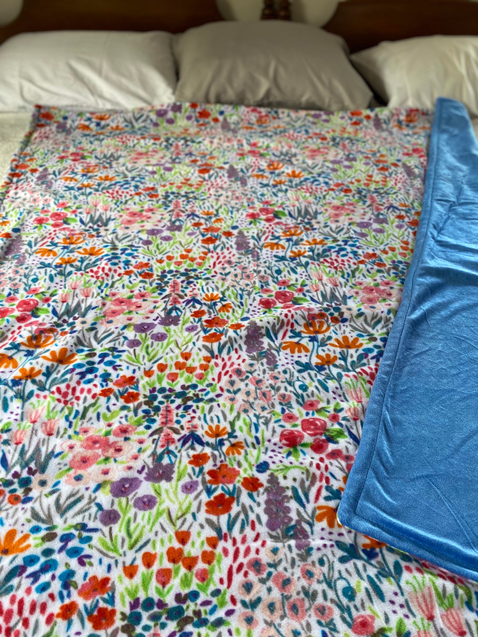 Wildflowers Multi Colored Fleece Throw Spring Summer Decor - Etsy