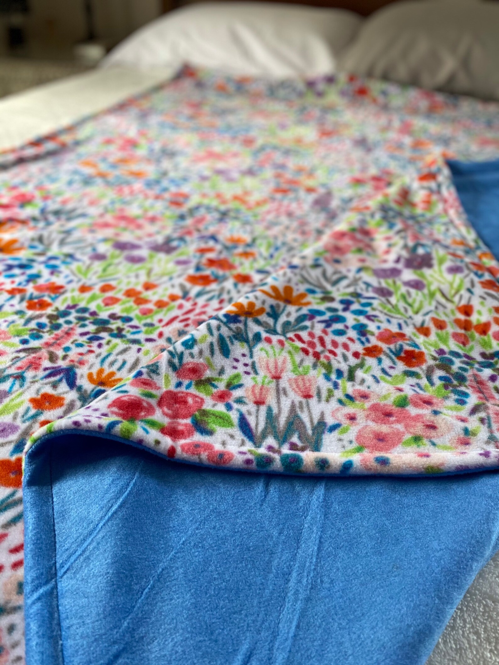 Wildflowers Multi Colored Fleece Throw Spring Summer Decor - Etsy