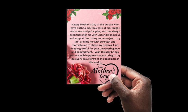 Special Mother's Day Wishes - Printable Card for Mom - Personalized ...