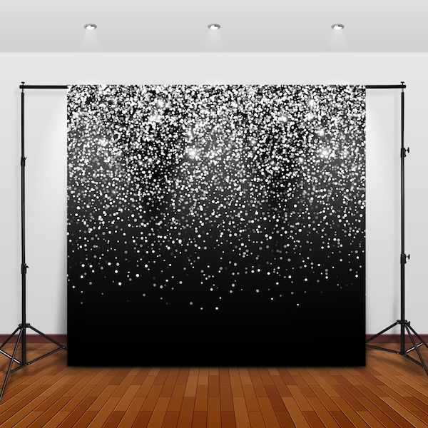 Silver and Black Backdrop - Etsy