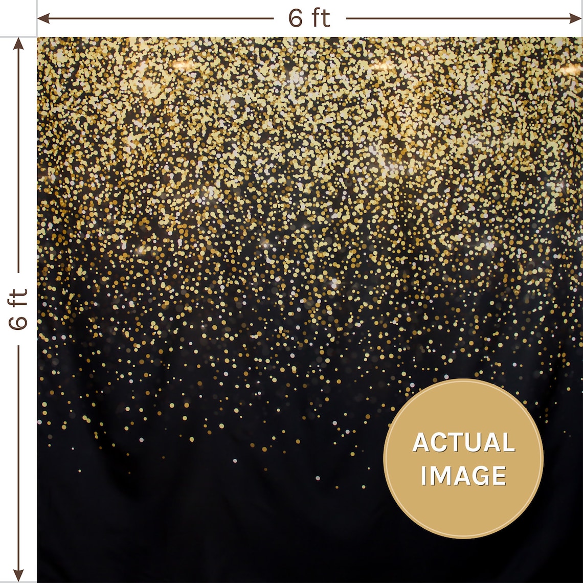 Black and Gold Backdrop Party Decoration for Birthday | Etsy