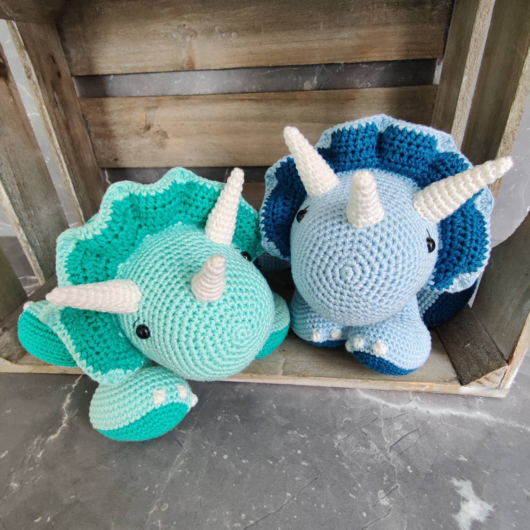 CrochetEd Dinosaur Sumo the Triceratops | Etsy