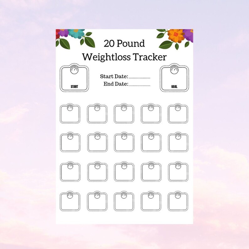 Weight Loss Tracker Free Printable Weight Loss Tracker Free Printable